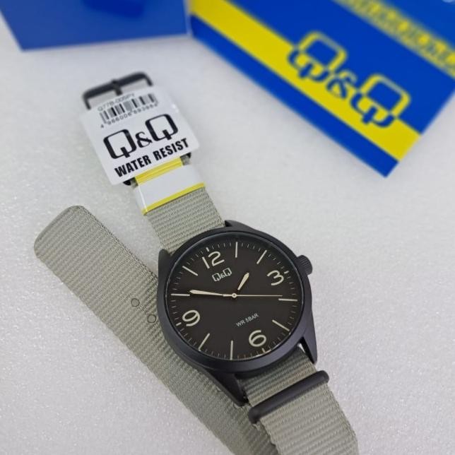 Jual Qq Qnq Analog Jam Tangan Pria Trap Anva Tali Canva Q77B | Shopee ...