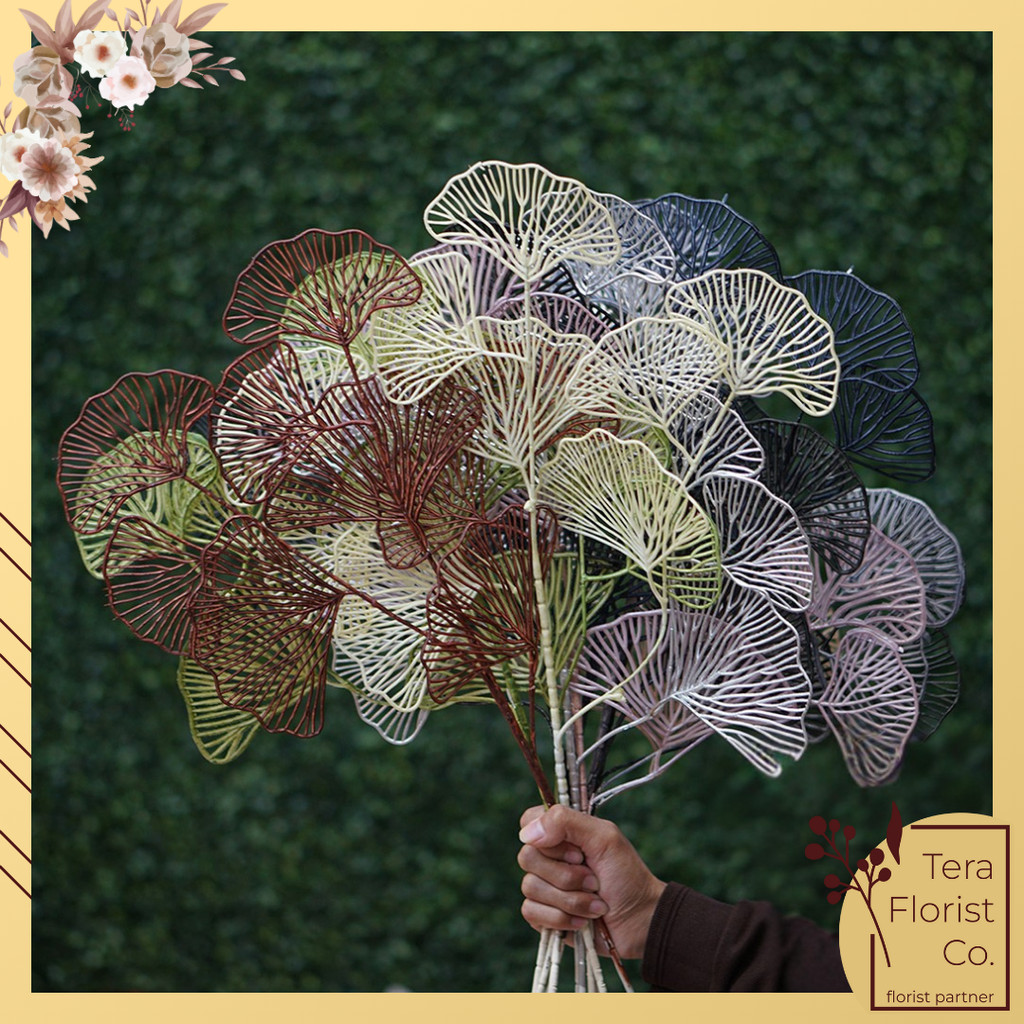 Jual Daun Bunga Ginko Kipas Artificial Flower Buatan Warna Lengkap ...