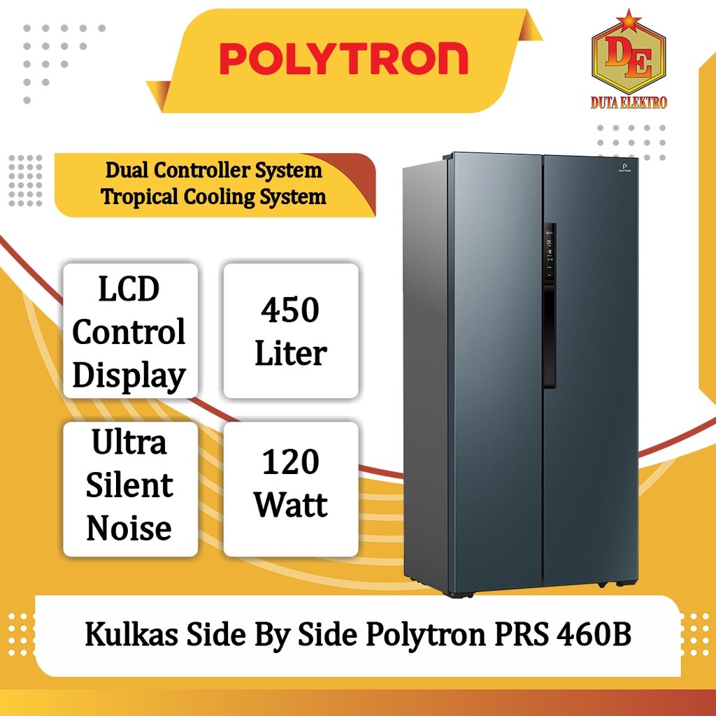 Jual Kulkas Side By Side Polytron PRS 460 B | Shopee Indonesia
