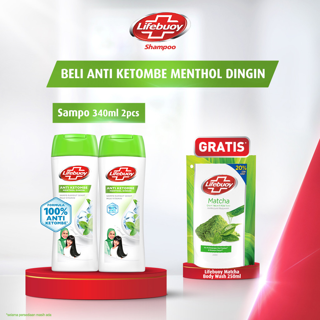 Jual Buy 2 Lifebuoy Anti Ketombe Menthol Dingin 340ml Free 1 Lifebuoy ...