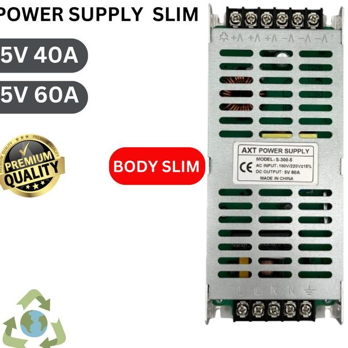 Jual POWER SUPPLY SLIM 5V40A/ 5V 60A RUNNING TEXT SWITCHING ADAPTOR ...