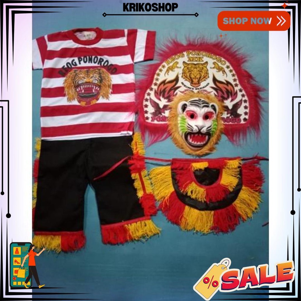 Jual [ Cod ] Reog Spon Full Set, Reog Spon, Celana, Kaos, Embong ...