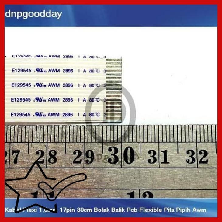 Jual [DNP] KABEL FLEXI 1,0MM 17PIN 30CM BOLAK BALIK PCB FLEXIBLE PITA ...