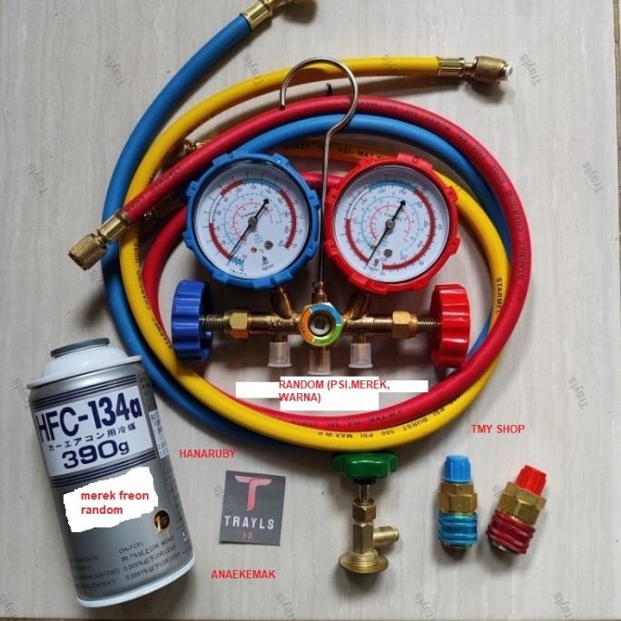 Jual 1St Paket Lengkap Alat Isi Ulang Double Manifold Tambah Freon Ac ...