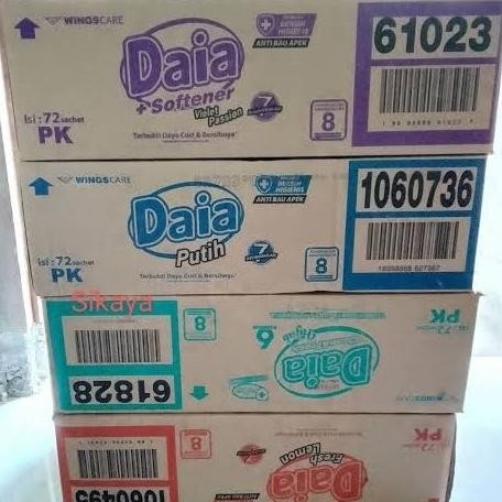 Jual 1 Dus Daia Detergent Bubuk 12 Renceng X 6 Sachet X 46 Gr | Shopee ...