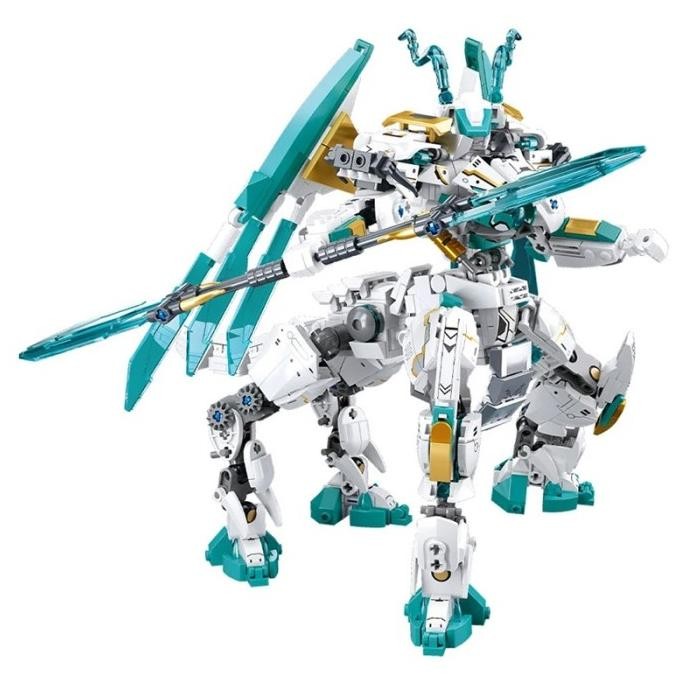 Jual OHSOME - Block Mainan Brick Blok Susun Robot Sluban White Horse ...