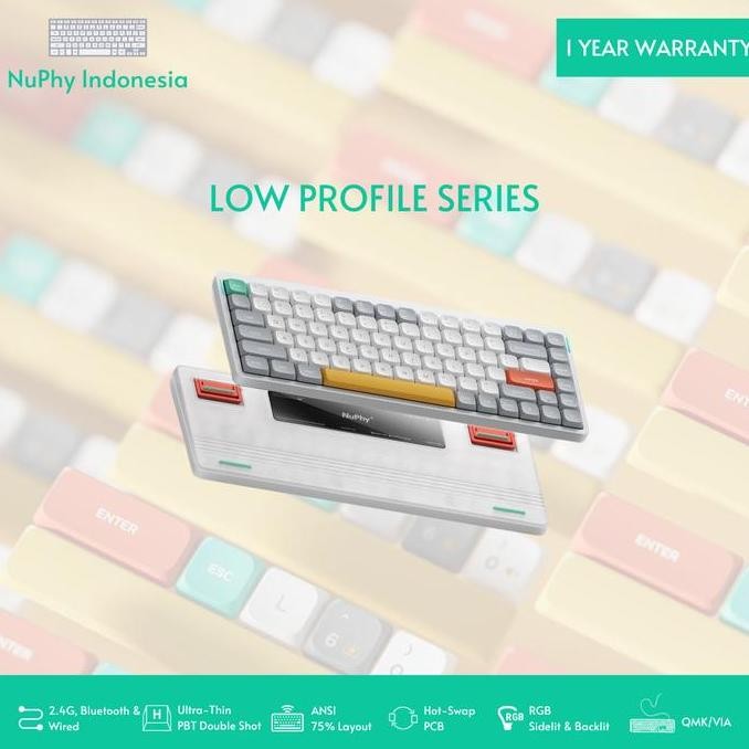 Jual Nuphy Air75 V2 Wireless Mechanical Keyboard Computer New Stok ...