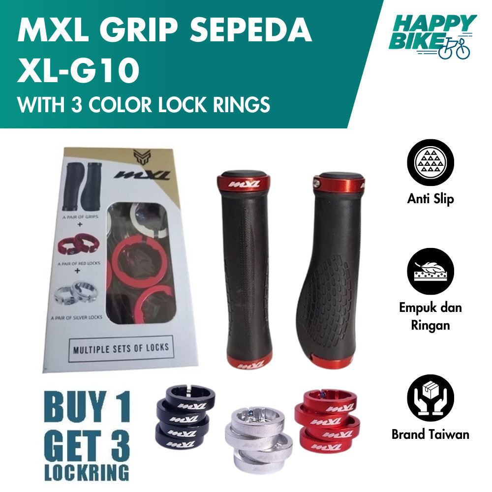 Jual MXL Grip Sepeda MXL G10 Golok with 3 Lock Rings Pegangan Sepeda ...