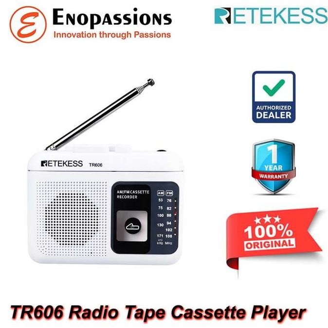 Jual RETEKESS TR606 RADIO CASSETTE TAPE PLAYER BERTENAGA BATERAI DAN ADAPTOR DC 2004T | Shopee ...