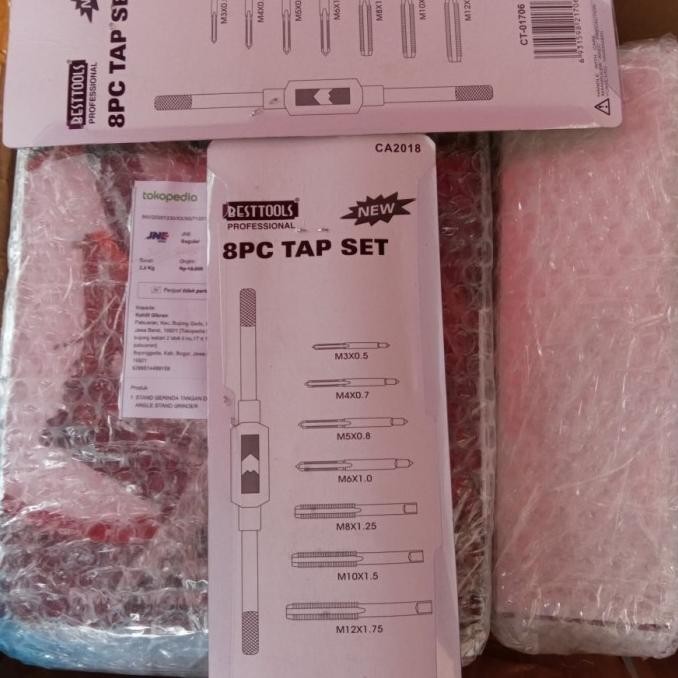 Jual Set 8 pcs hand tap drill bit / mata bor pembuat ulir drat baut ...