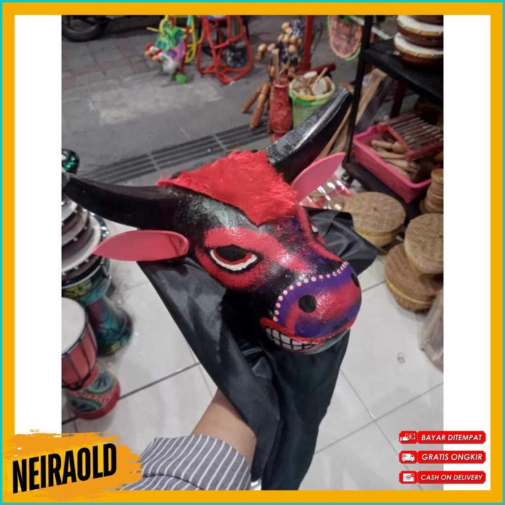 Jual Bantengan Besar Banteng Mberot Kemul Panjang Mainan Anak Jaranan ...