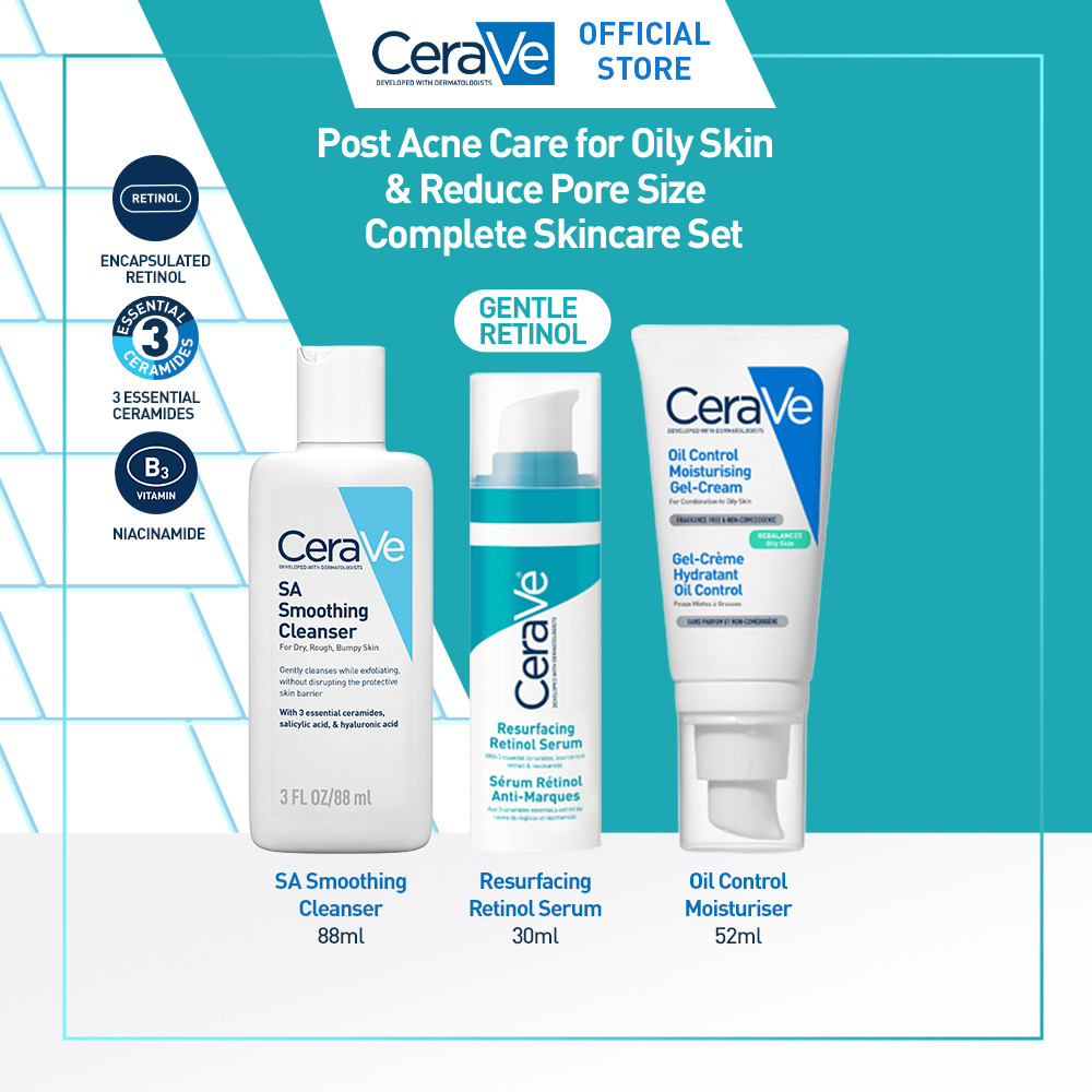 Jual CeraVe Post Acne Care for Oily Skin Complete Kit | Shopee Indonesia