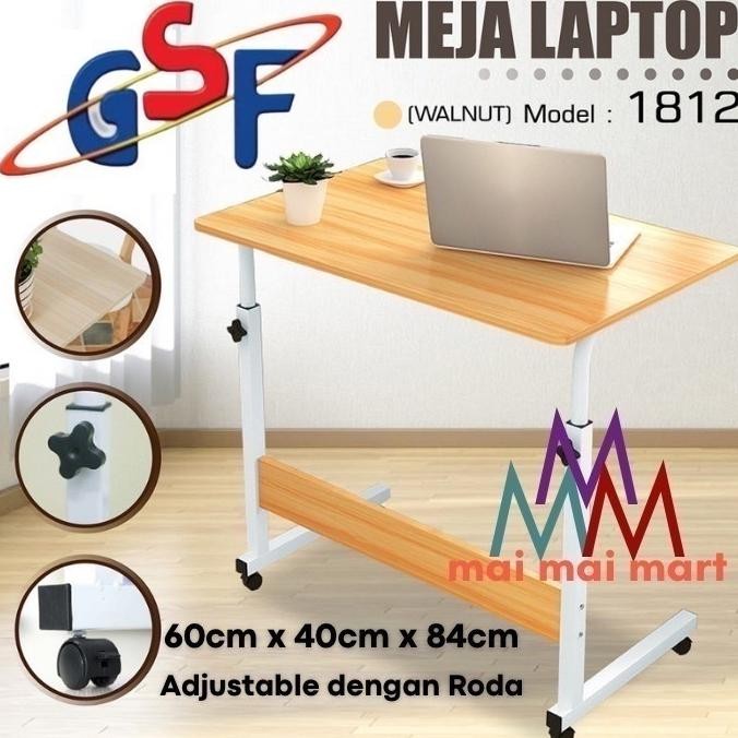 Jual Meja Laptop Portable Meja Belajar Roda Adjustable Meja Kerja GSF ...