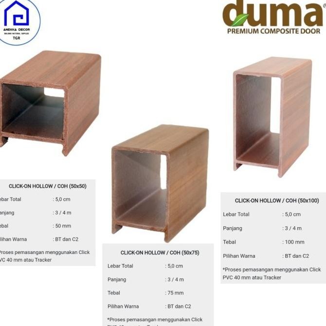 Jual Panel Dinding Plafon CLICK-ON HOLLOW (COH) DUMA WPC murah | Shopee ...