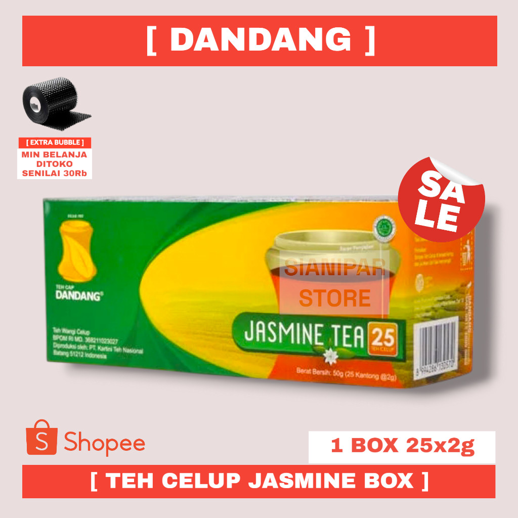 Jual DANDANG TEH CELUP JASMINE BOX 25X2g | Shopee Indonesia