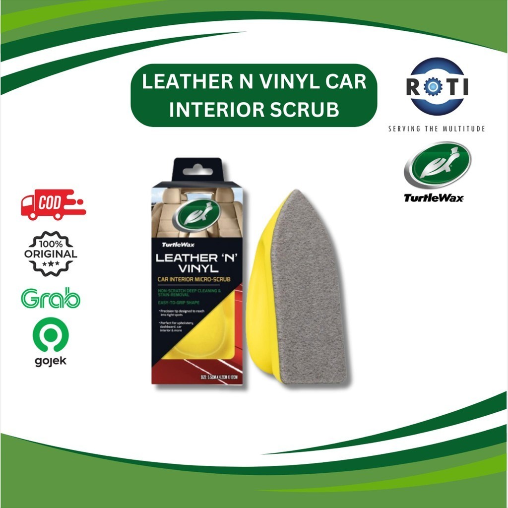 Jual TURTLE WAX LEATHER N VINYL CAR INTERIOR SCRUB SPONS ANTI BARET ...