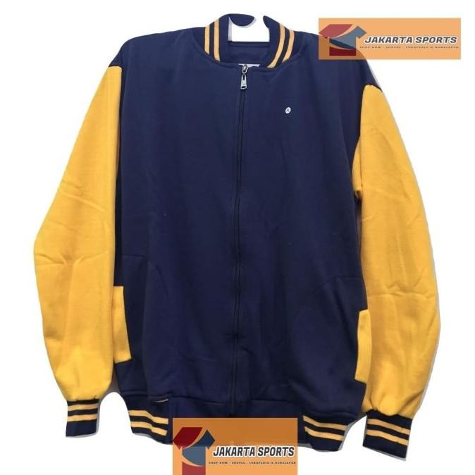 Jual Jaket Varsity Zipper Biru Navy Kuning - Baseball Pria Wanita Murah ...