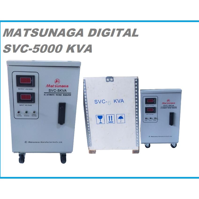 Jual MATSUNAGA SVC-5000 KVA Stavol / Stabilizer 5000 Watt NEW DIGITAL | Shopee Indonesia