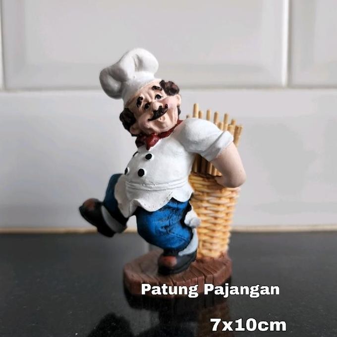 Jual patung koki tempat tusuk gigi pajangan chef dekorasi hiasan dapur ...