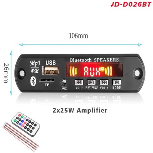 Jual MODUL MP3 BLUETOOTH 5.0 DAYA 5V-12V TINGGAL SAMBUNG SPEAKER MODEL: JQ-D026BT | Shopee Indonesia