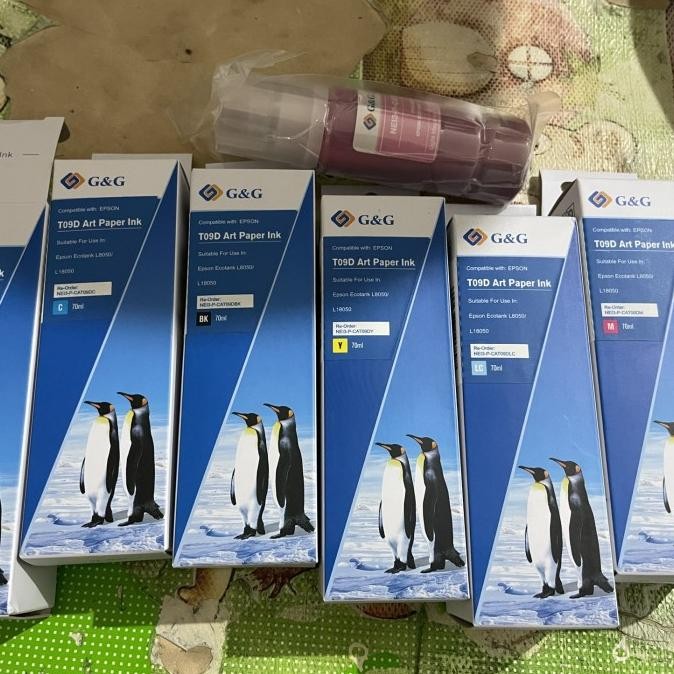 Jual Tinta Epson Artpaper Art paper T09D L8050 L18050 6 warna Original ...