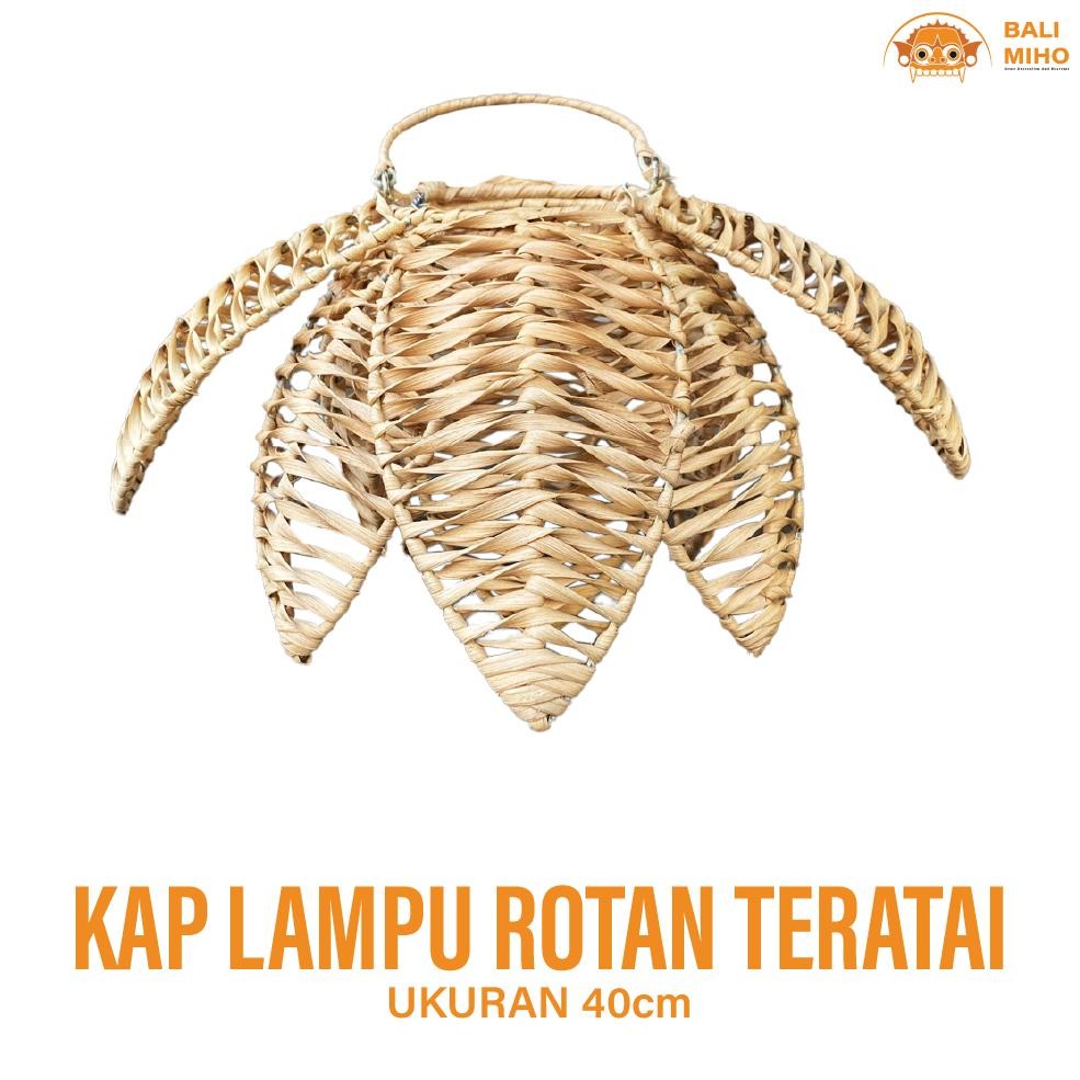 Jual Living Kap Lampu Rotan Bunga Teratai 40 Cm - Lampu Villa Bali ...