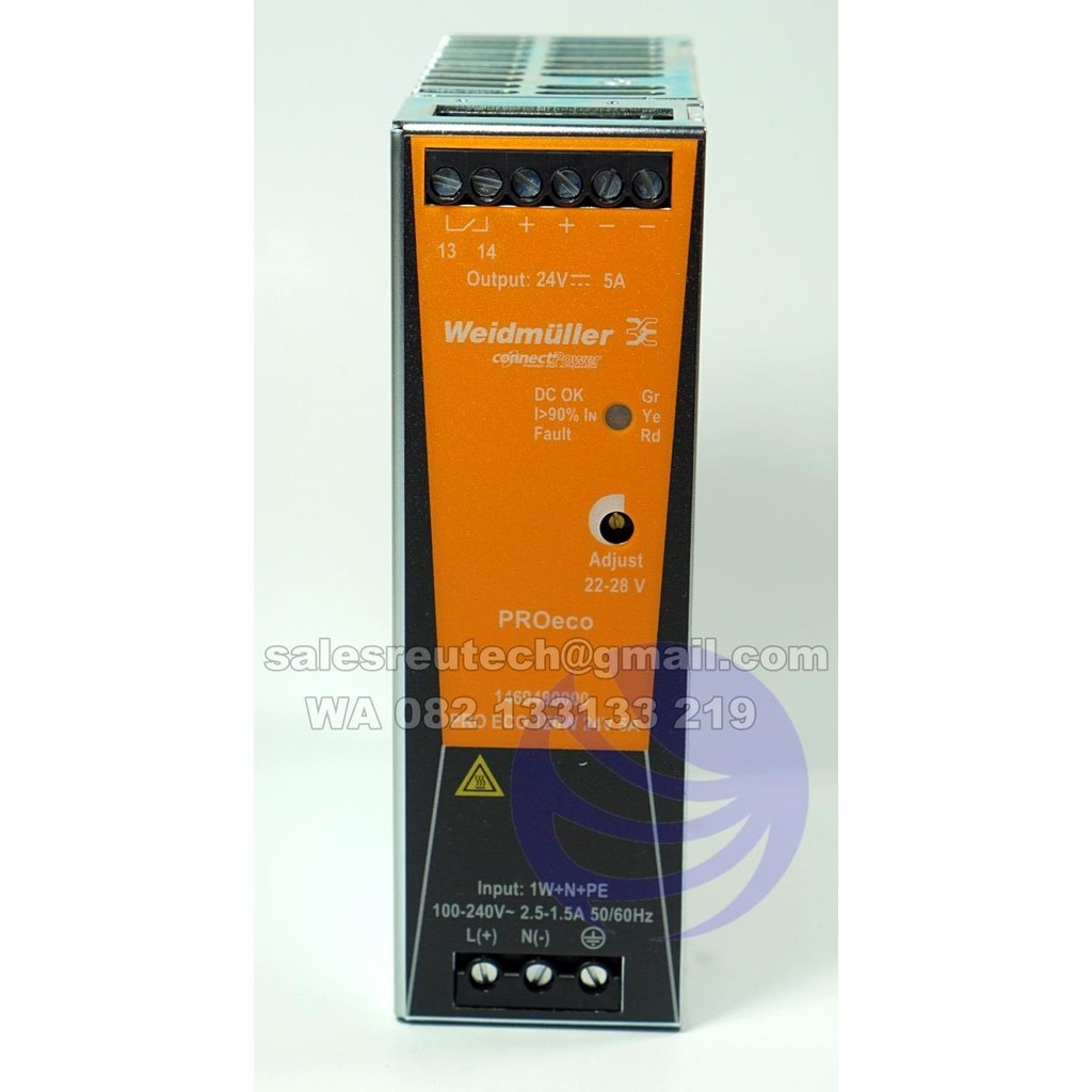Jual Weidmuller PRO ECO 120W 24V 5A 1469480000 Power Supply | Shopee ...