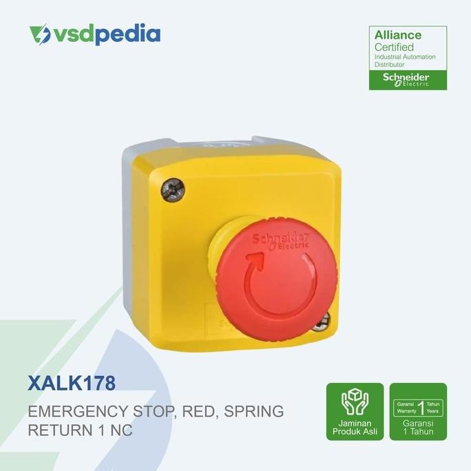Jual SCHNEIDER CONTROL STATION EMERGENCY STOP FUNCTION XALK178 | Shopee ...