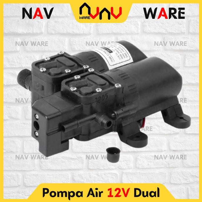 Jual POMPA AIR DC 12V DUAL HIGH PRESSURE ALAT SIRAM MISTING STEAM ...