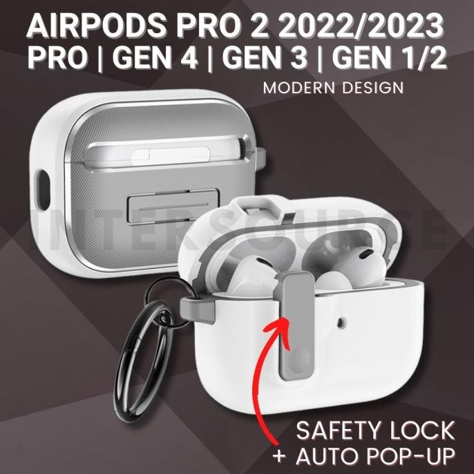Jual CASING AIRPODS GEN 1 2 3 PRO 2 2ND GEN 2022 2023 SAFETY LOCK CASE ...