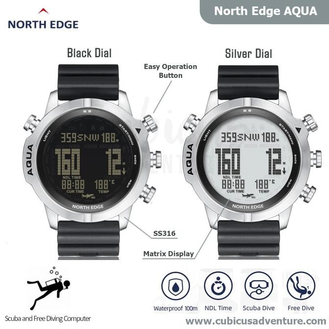 Jual NEW Dive Computer North Edge Aqua - Scuba Diving Freediving Nitrox ...
