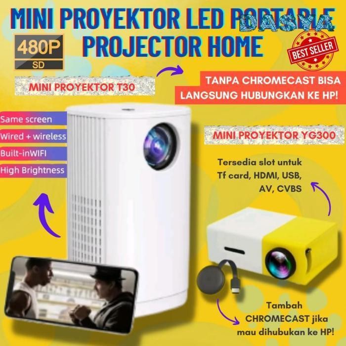 Jual BARU MINI PROYEKTOR LED YG300 / YG-300 / YG 300 LCD PORTABLE ...