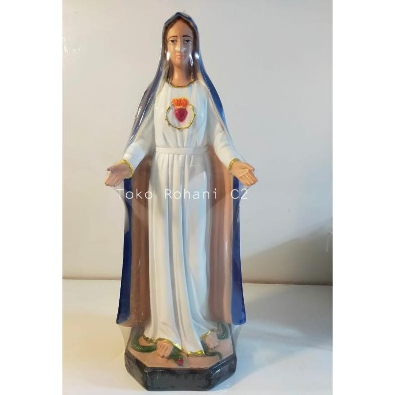 Jual See-97 Li34 Patung Maria Tangan Terbuka Mtt Hati Kudus 36Cm Warna ...