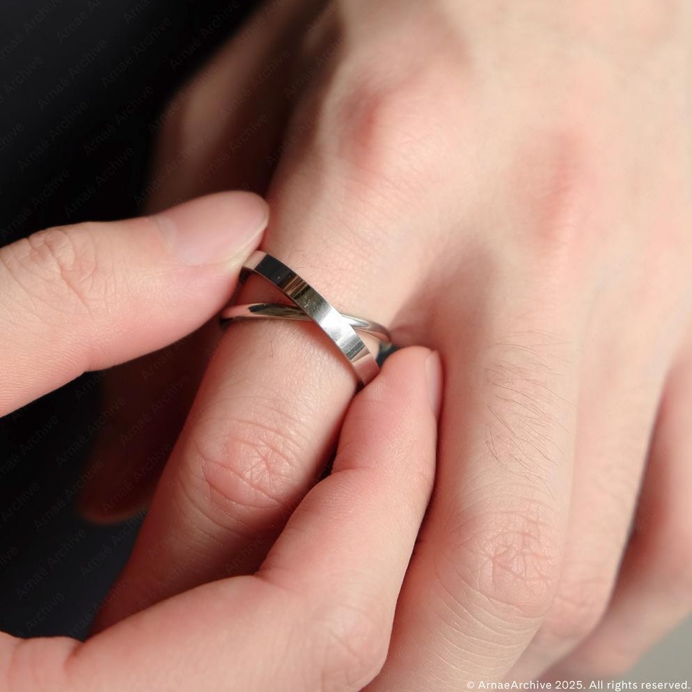 Jual Arna Archive Twain Interlink Ring Cincin Stainless Steel Uni Stainless Anti Karat | Shopee ...