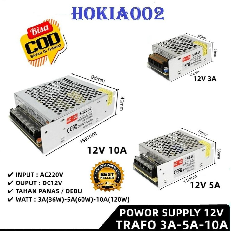 Jual Adaptor Switching Trafo LED Strip 3/5/10/15 AMPERE 12V DC | Shopee ...
