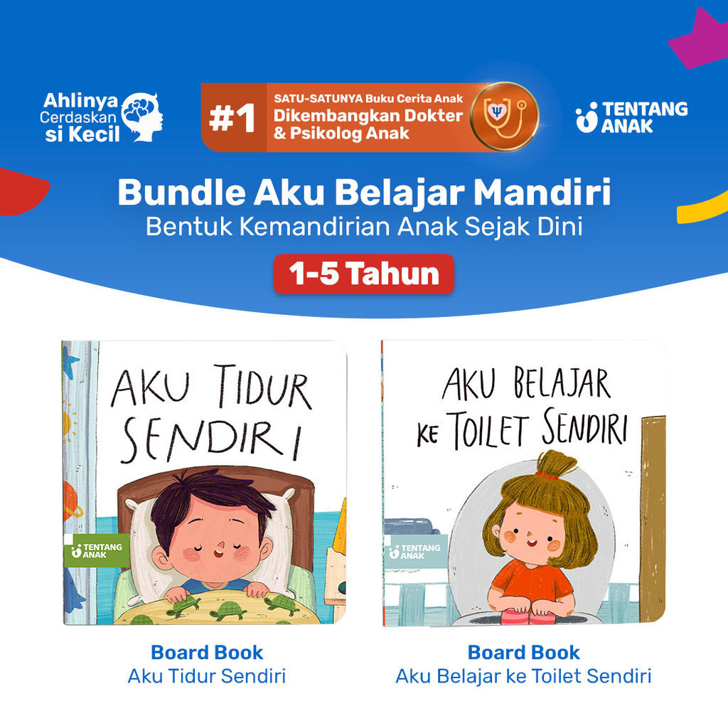 Jual Tentang Anak - Bundle Aku Belajar Mandiri | Buku Aku Tidur Sendiri & Aku Belajar ke Toilet ...