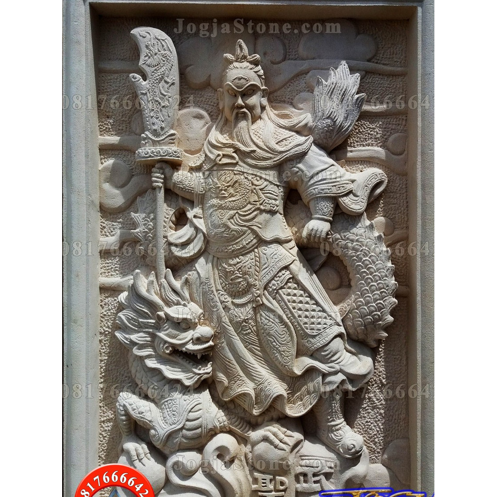 Jual 5 macam motif Dewa Kwan Kong (Guan Yu) ukiran tempel dinding ...