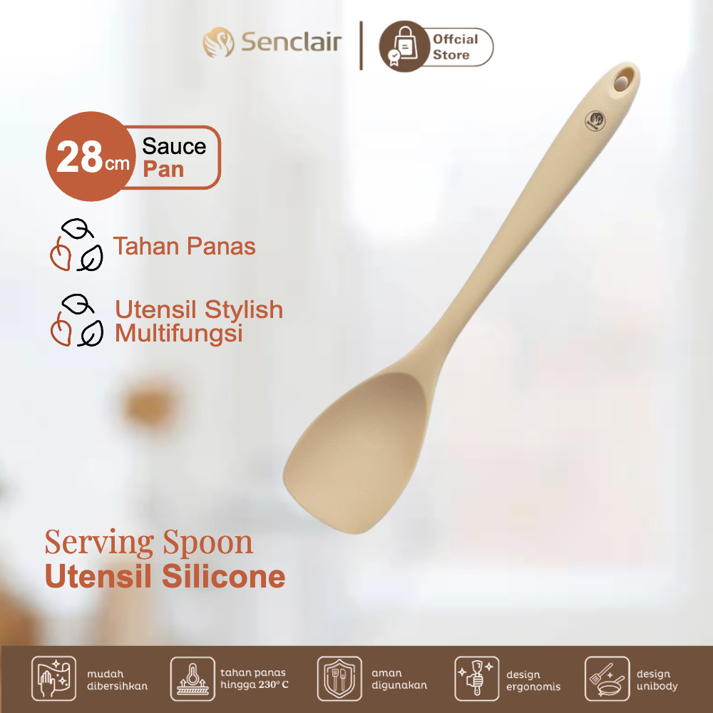 Jual Senclair Utensil Silicone Serving Spoon Sendok Saji 28 Cm Alat ...