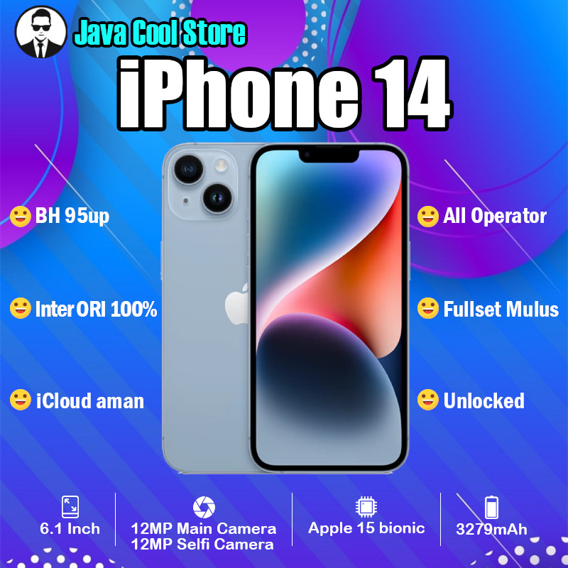 Jual iPhone 14 128GB Second Original fullset Unlocked Garansi 3utools ...
