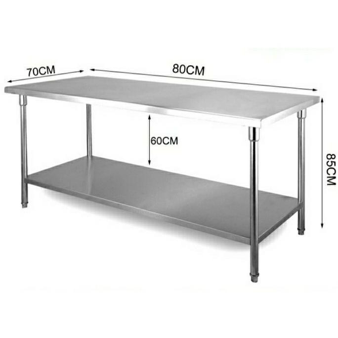 Jual ready Meja Stainless Steel 201/ Meja Dapur / Meja Restoran Work ...