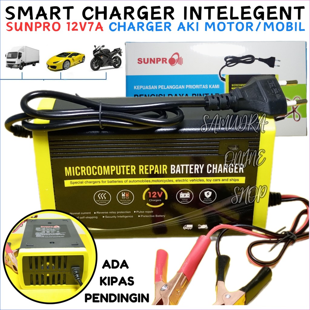 Jual Cas Aki Charger Accu Motor Mobil 12v 7a Carger Otomatis 12 Volt ...