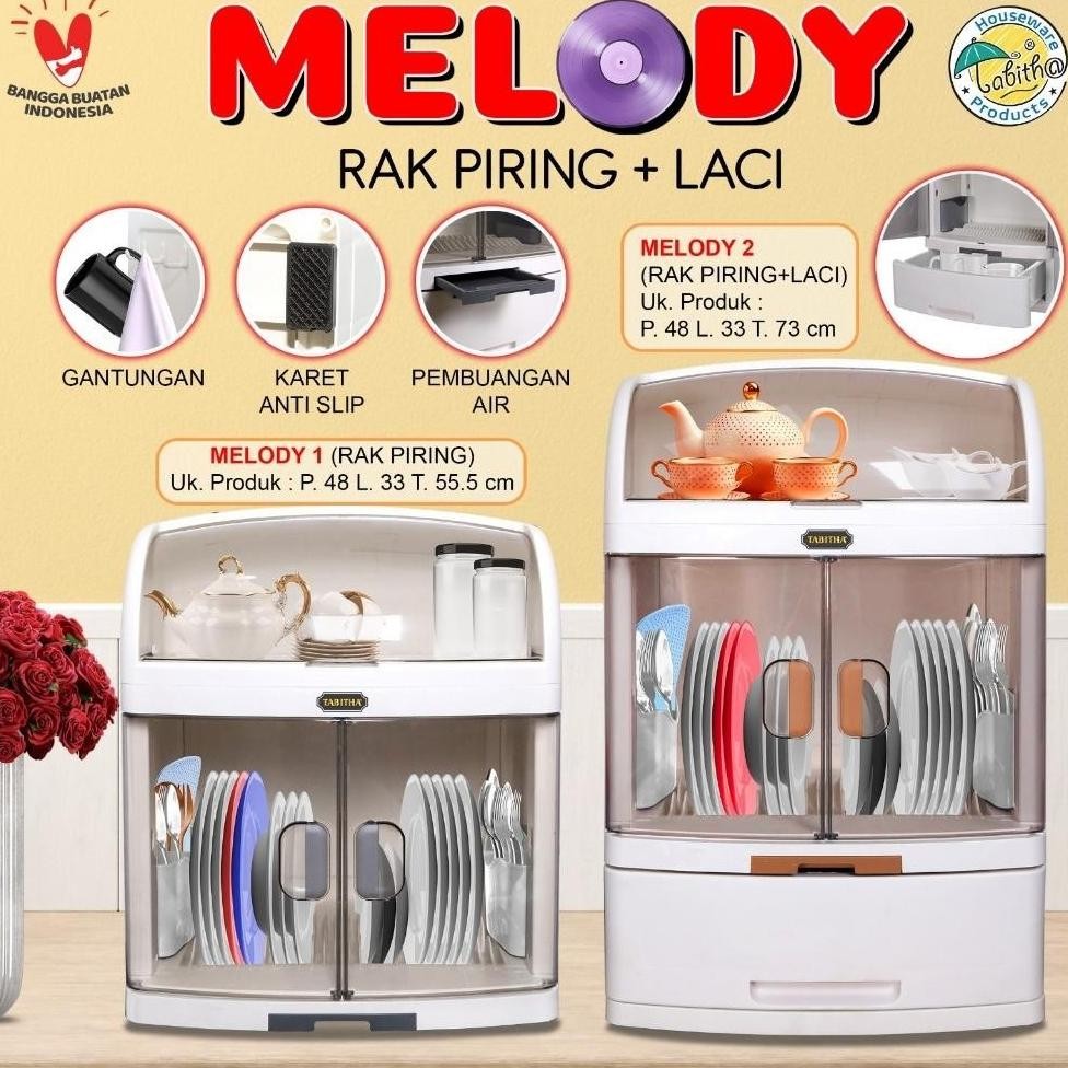 Jual Rak Piring Transparant TABITHA MELODY Putih Bening MURAH | Shopee ...
