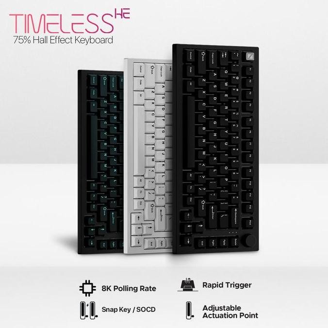 Jual Noir Timeless He 75% Hall Effect Rapid Trigger Magnetic Keyboard ...