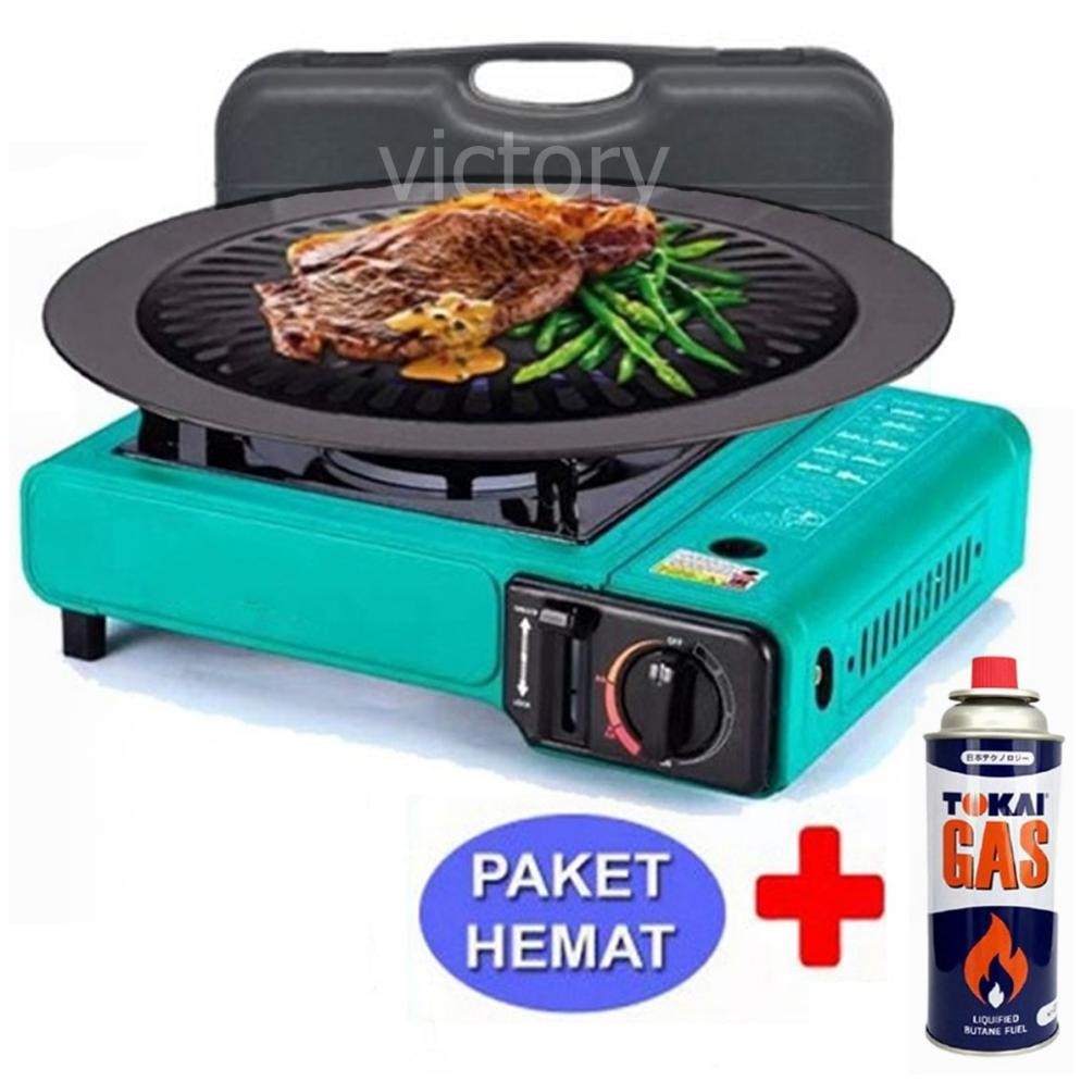 Jual Paket Barbeque/Bbq Set Kompor Portable + Tas Koper + Bbq Grill ...