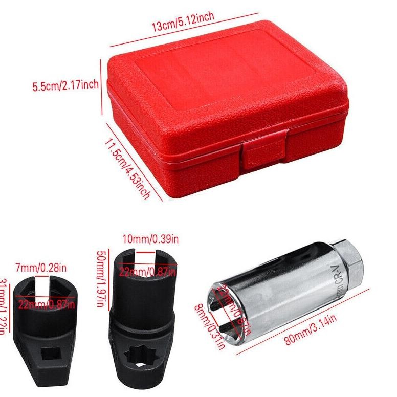 Jual Ready 3Pcs O2 Oksigen Lambda Sensor Socket Kunci Pas Alat Remover Installer Set | Shopee ...