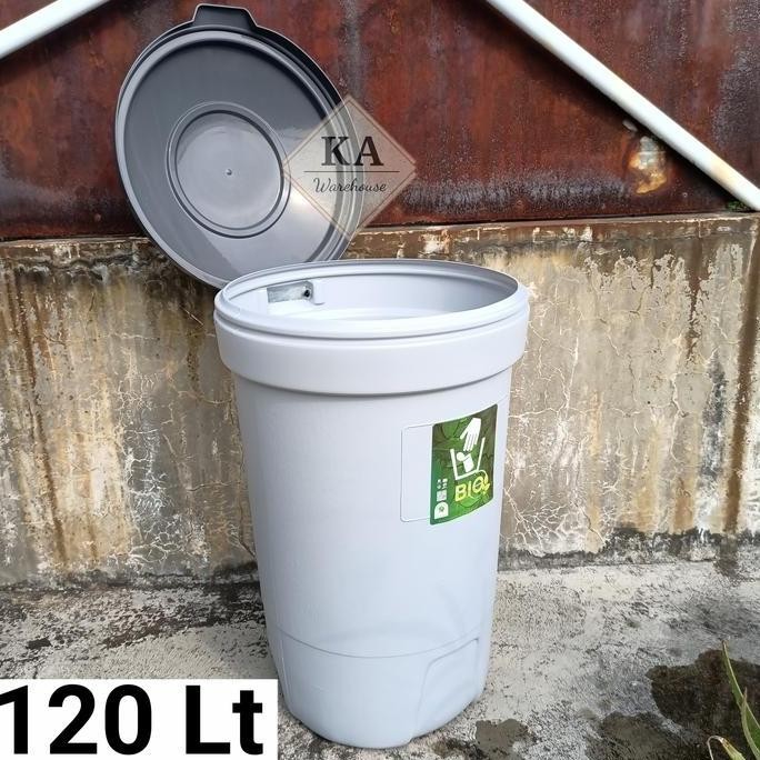 Jual Tempat Sampah Besar 120 Liter Roda Green Leaf / Tong Sampah 120 Liter | Shopee Indonesia