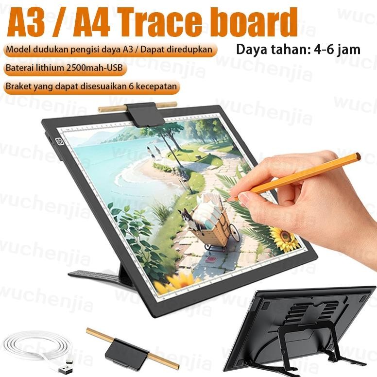 Jual READYYY A3 A4 TR BOARD / DRAWING TRACING / COPY BOARD PAPAN JIPLAK ...