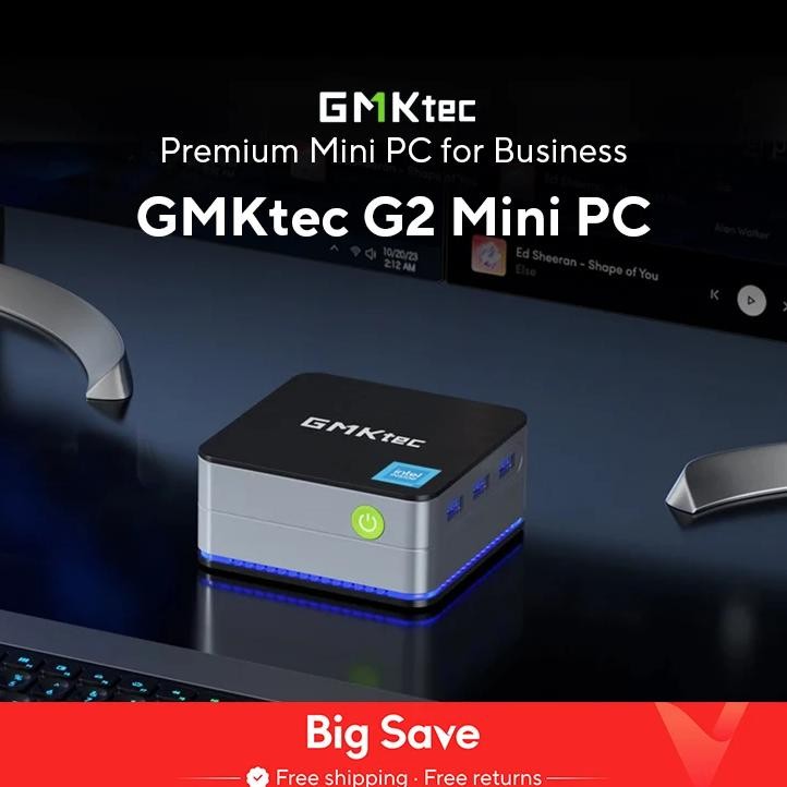Jual Gmktec G2 Mini Pc Windows 11 Pro Intel 12Th Gen Alder Lake N100 Mini Pc Ddr5 12Gb Ram 512Gb ...