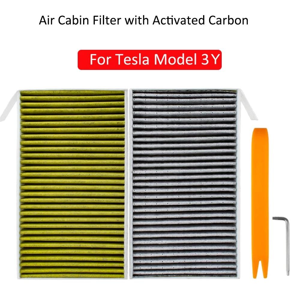 Jual 2 Pack Car Air Filter Air Conditioner Cabin Filter With Activated ...