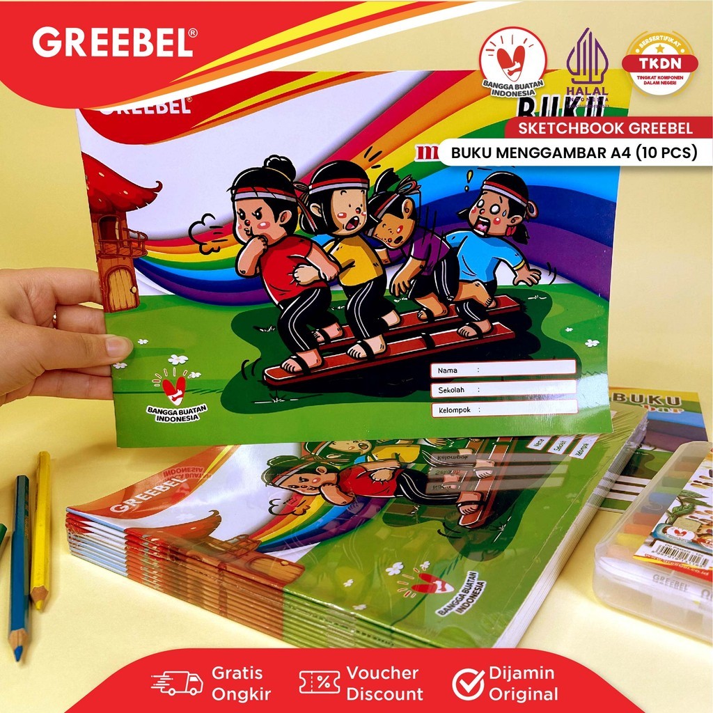 Jual GREEBEL Buku Gambar A4 (10PCS/PACK) / Sketch Book 16 Halaman (B ...
